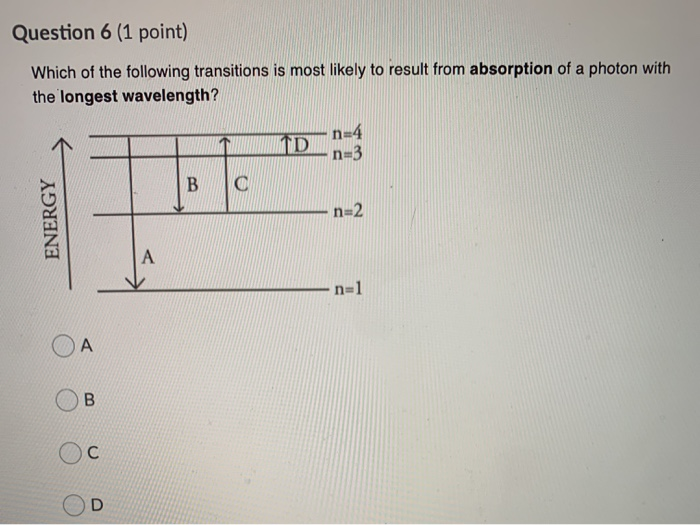 Solved Question 6 (1 point) Which of the following | Chegg.com