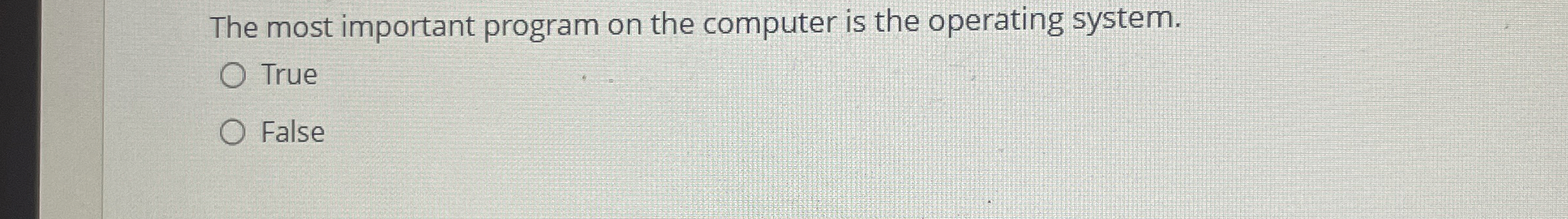Solved The most important program on the computer is the | Chegg.com