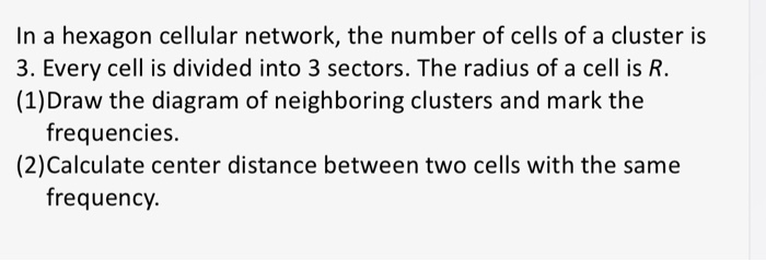 Solved In a hexagon cellular network, the number of cells of | Chegg.com