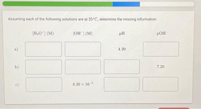 Solved Assuming each of the following solutions are at 25∘C, | Chegg.com