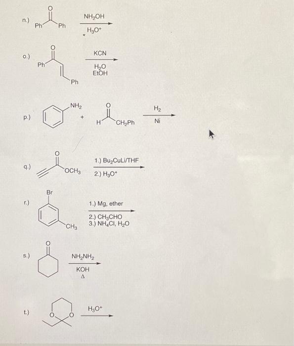 Solved 2 2.) H3O+ 1.) CO2 H3O+ Δ 1.) 2.) H3O+Benzene Δ 1.) | Chegg.com