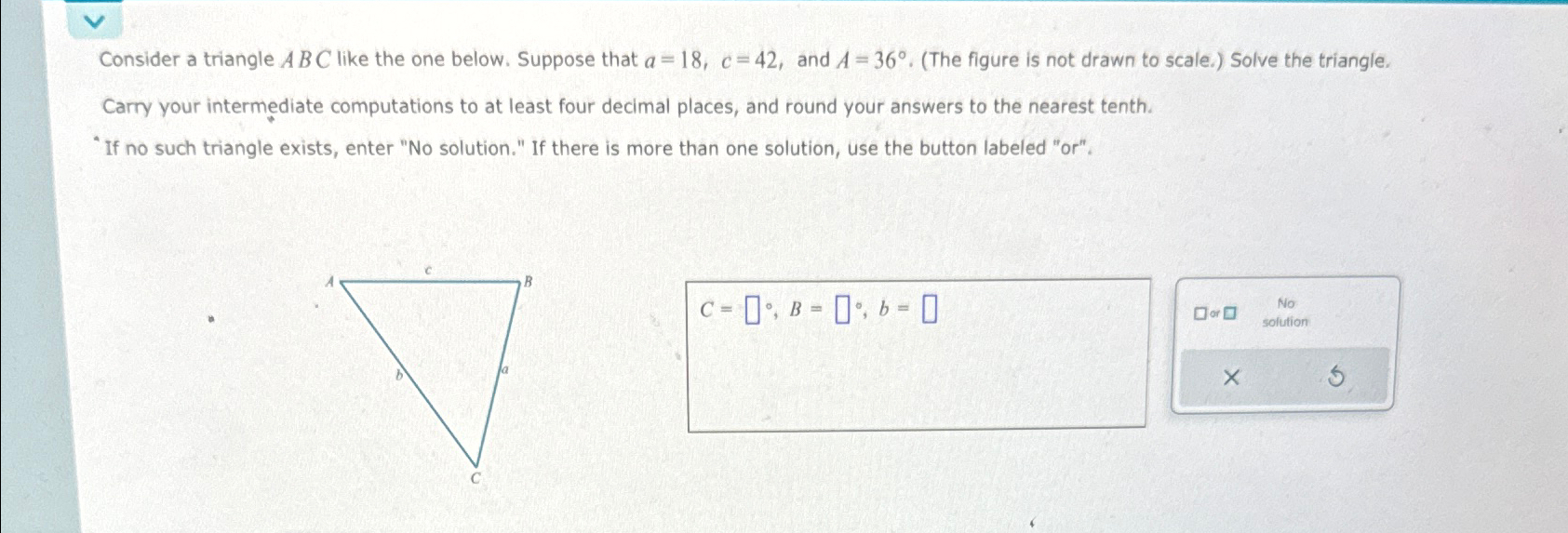 Solved Consider a triangle ABC like the one below. Suppose | Chegg.com