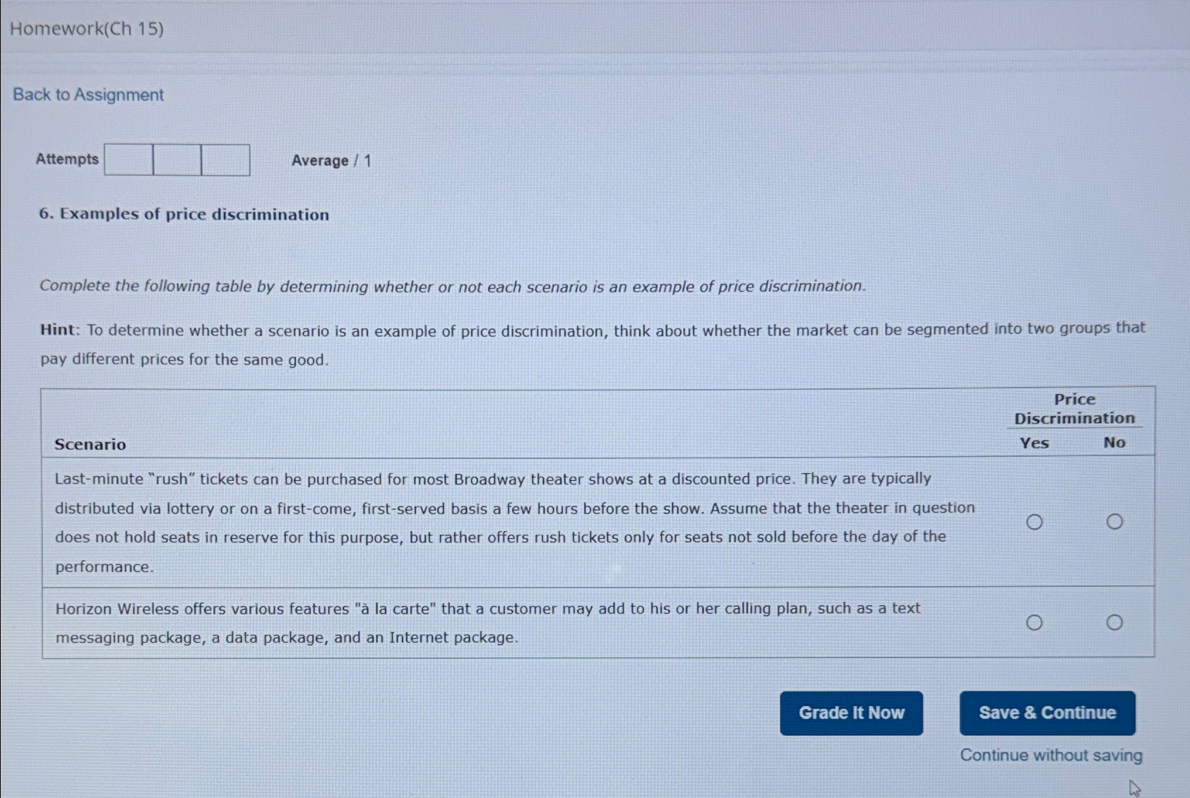 Solved Homework(Ch 15)Back to AssignmentAttempts Average | Chegg.com