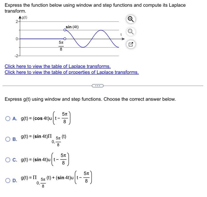 Solved Express the function below using window and step | Chegg.com