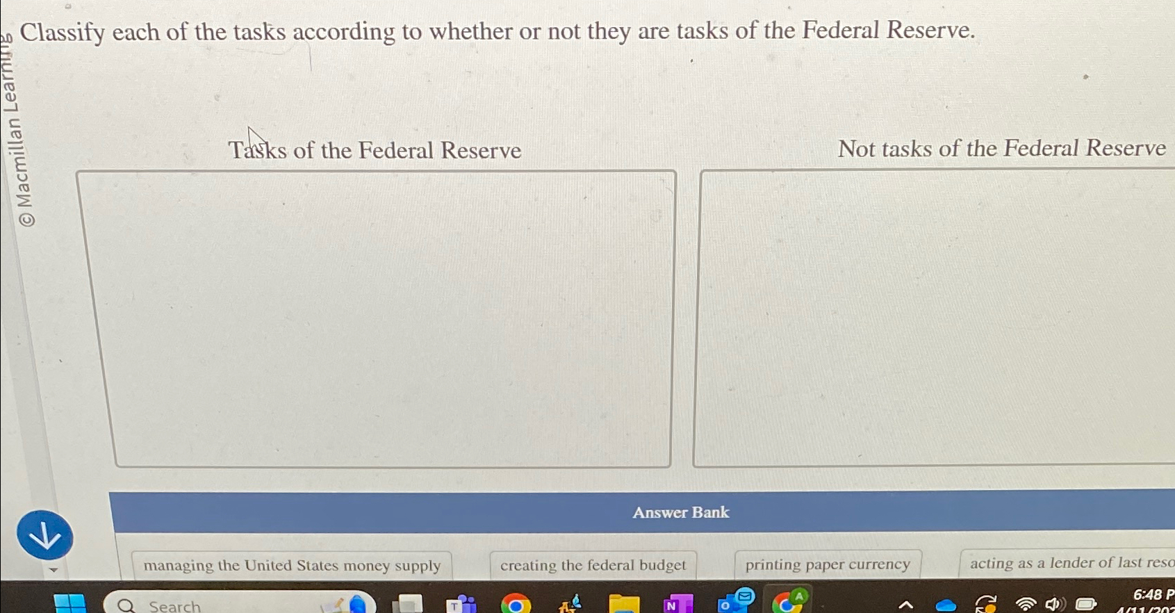 Solved Classify each of the tasks according to whether or | Chegg.com