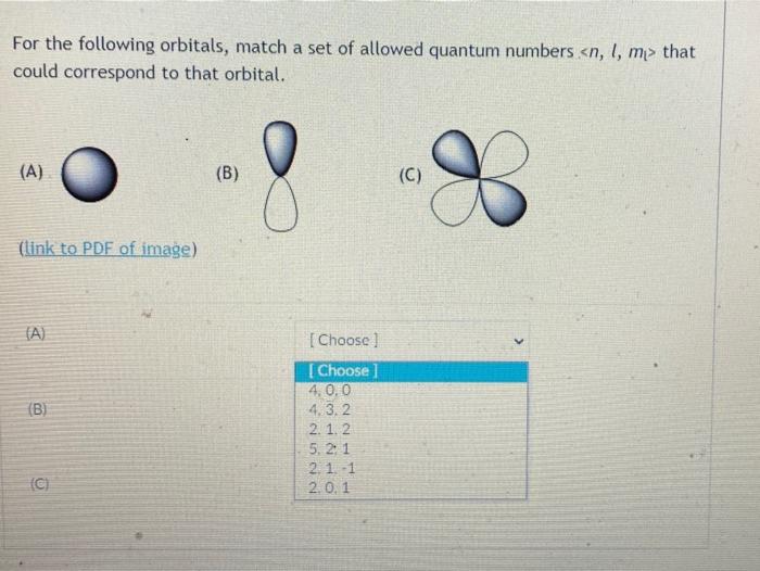 Solved Which of the following sets of quantum numbers are | Chegg.com