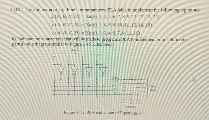 Solved 4. (15') (Q3.7 in textbook) a). Find a minimum-row | Chegg.com