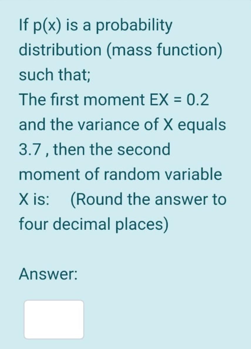 Solved = If p(x) is a probability distribution (mass | Chegg.com
