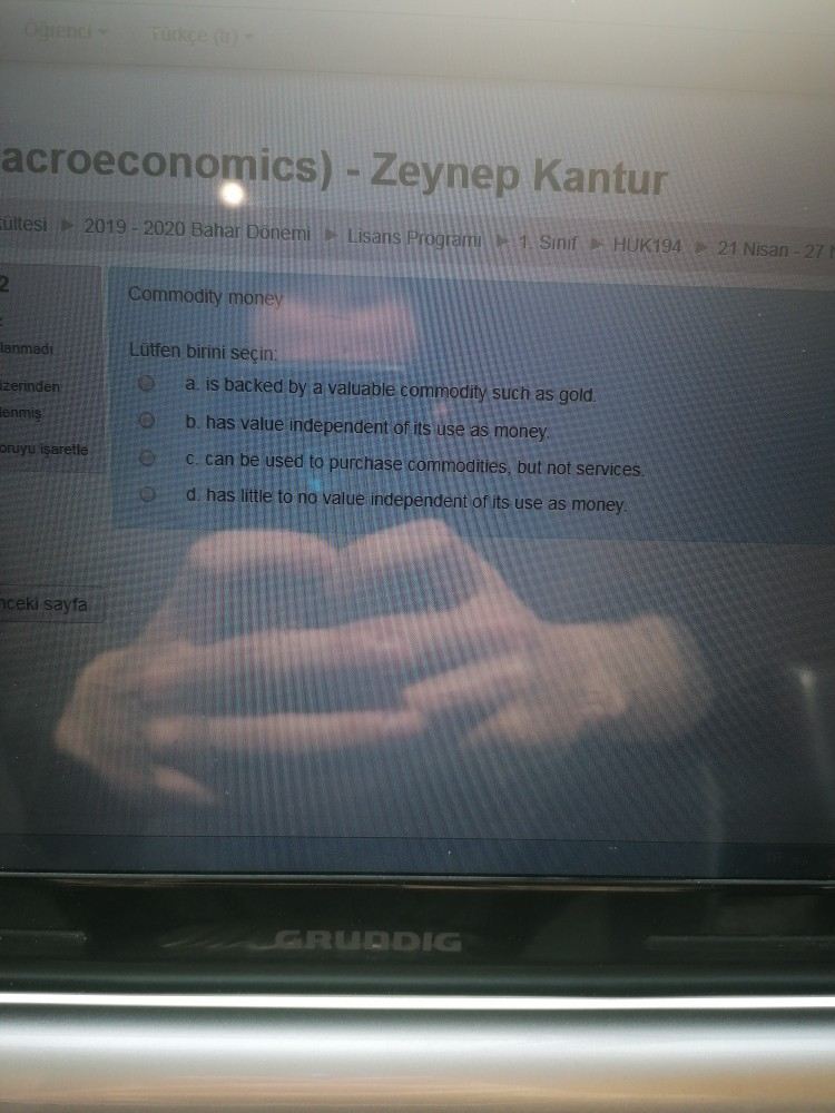 Solved acroeconomics) - Zeynep Kantur ültesi 2019-2020 Bahar | Chegg.com