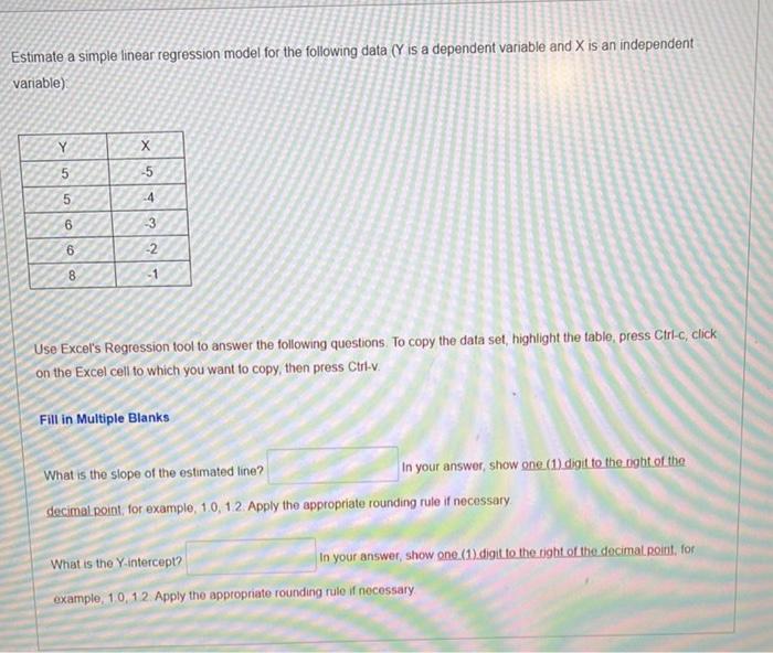 Solved Estimate a simple linear regression model for the | Chegg.com
