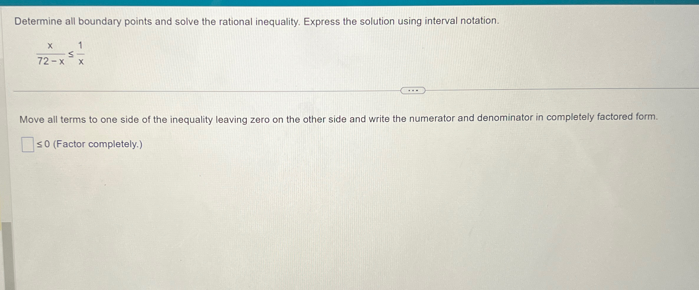 Solved Determine all boundary points and solve the rational | Chegg.com