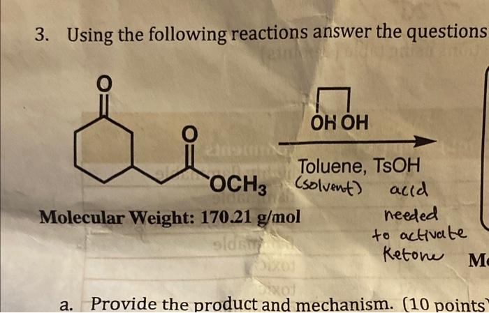 Solved 3. Using the following reactions answer the questions | Chegg.com