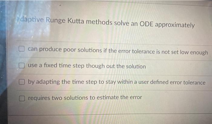Solved Adaptive Runge Kutta Methods Solve An Ode