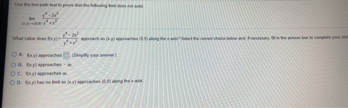 Solved Use the two-path test to prove that the following | Chegg.com