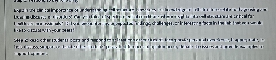 Solved Explain the clinical importance of understanding cell | Chegg.com