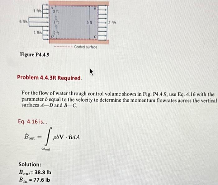 Solved Figure P4.4.9 Problem 4.4.3R Required. For the flow | Chegg.com