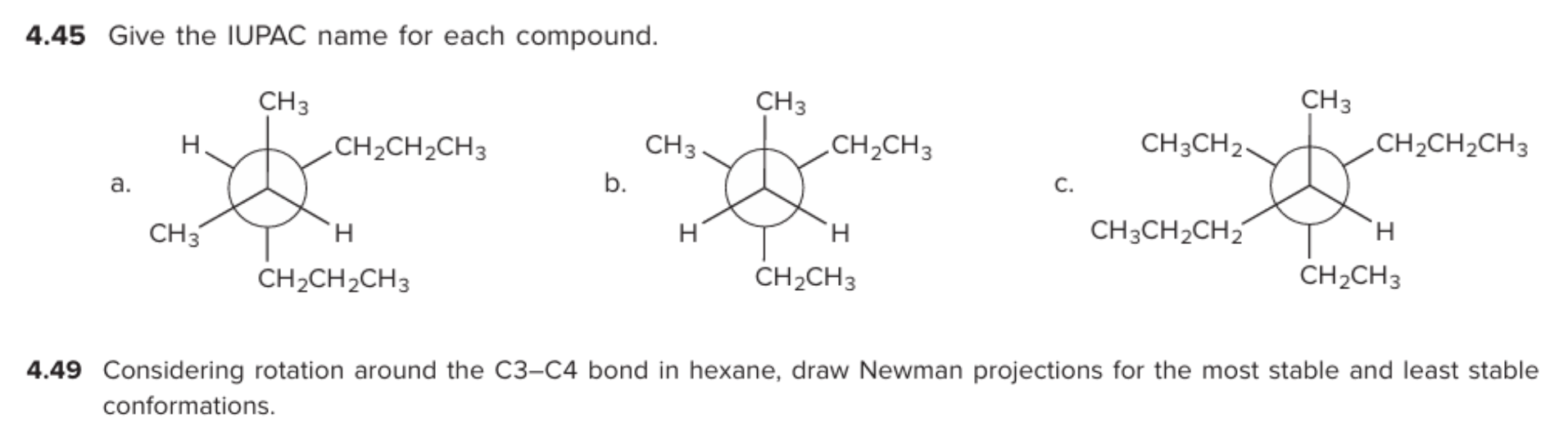 Solved by an EXPERT 4.45 ﻿Give the IUPAC name for each compound.4.49 ...