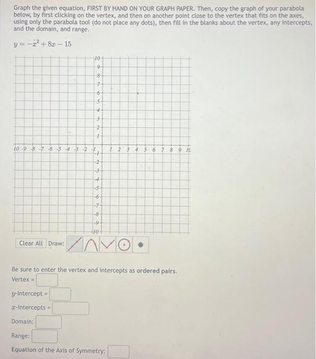 Solved Graph the given equation, FIRST BY HAND ON YOUR GRAPH | Chegg.com