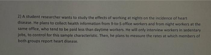 Solved Please identify if an information or selection bias | Chegg.com