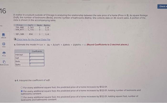 Solved A realtor in a suburb outside of Chicago is analyzing | Chegg.com