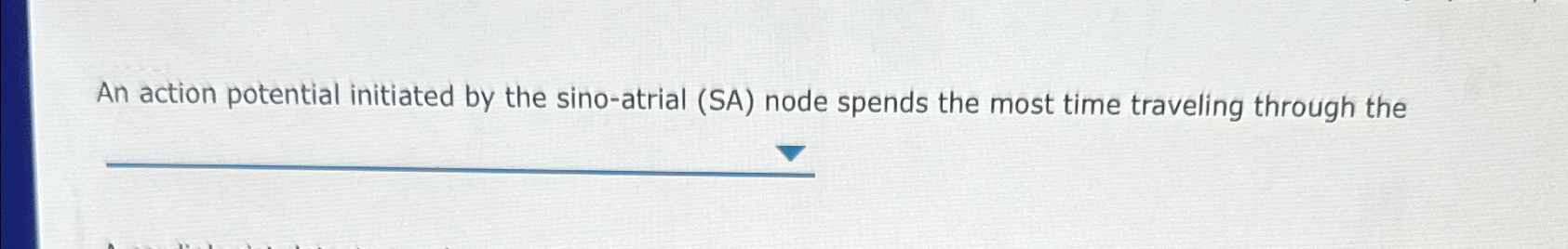 Solved An action potential initiated by the sino-atrial (SA) | Chegg.com