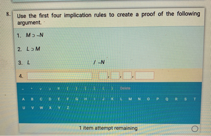 Solved 3. Use the first four implication rules to create a | Chegg.com