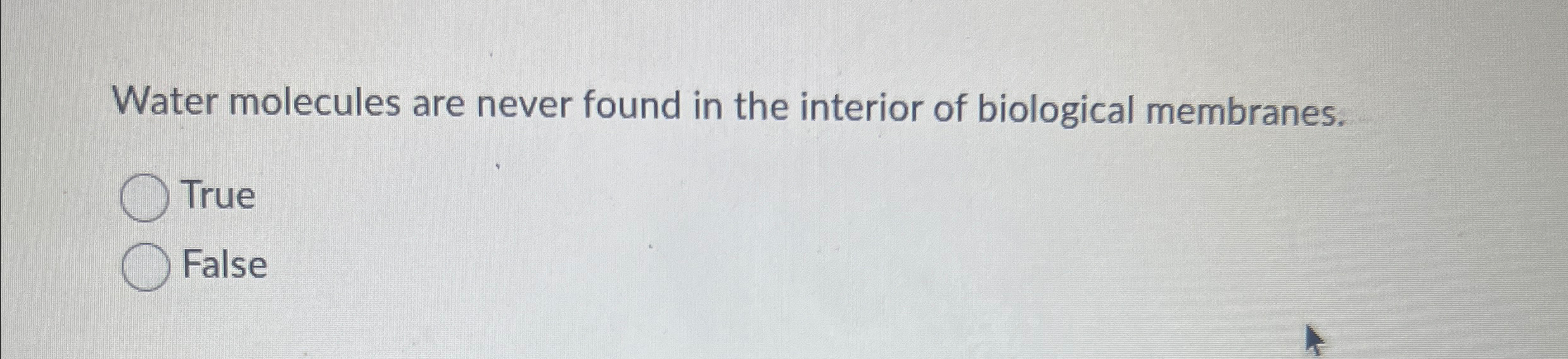 Solved Water molecules are never found in the interior of | Chegg.com