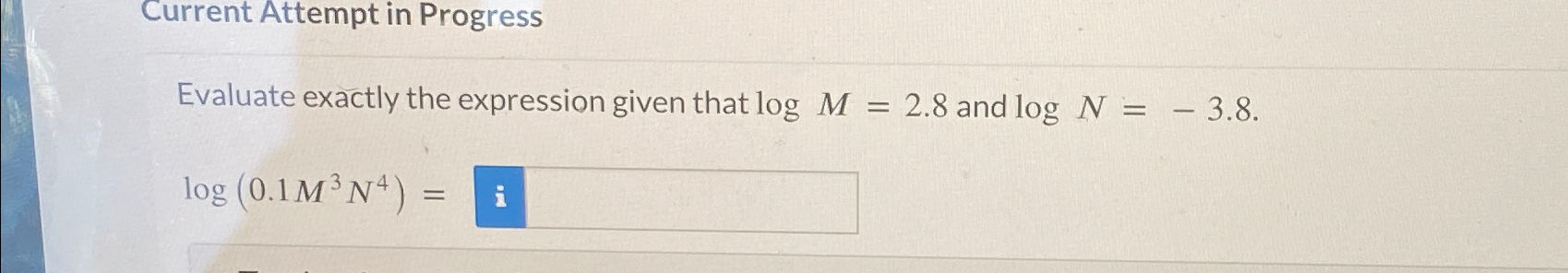Solved Current Attempt in ProgressEvaluate exactly the | Chegg.com