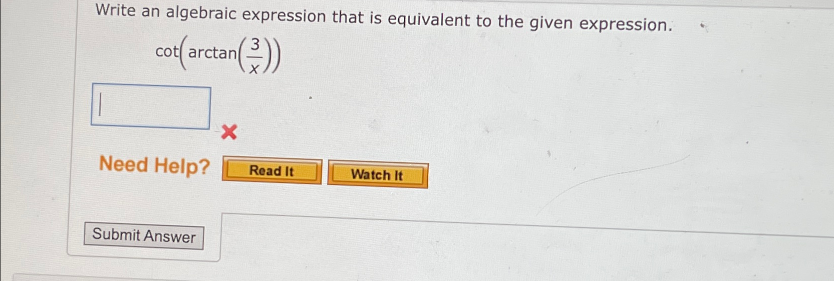 Solved Write an algebraic expression that is equivalent to | Chegg.com