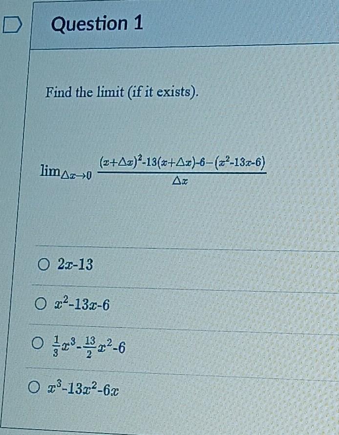 Solved Find the limit (if it exists). | Chegg.com