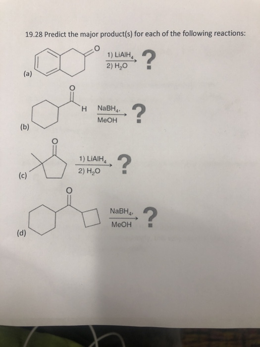 Solved 19.28 Predict the major product(s) for each of the | Chegg.com