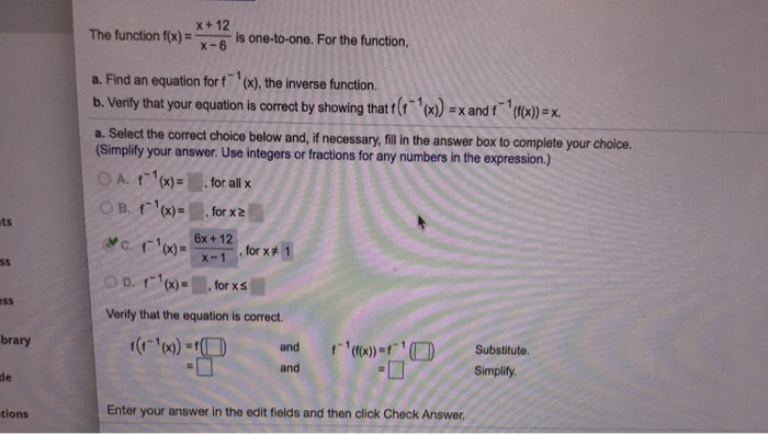 Solved i dont understand how to verify this or what to plug | Chegg.com