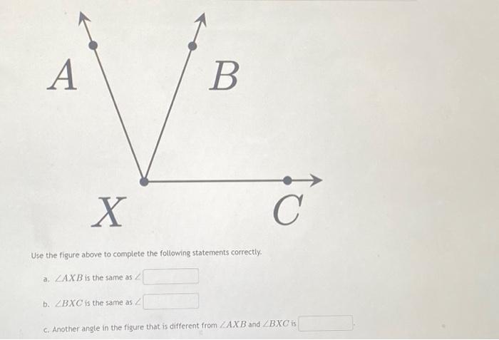 Solved A X Use the figure above to complete the following | Chegg.com