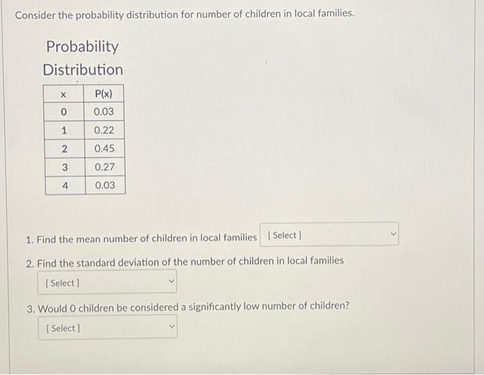 Solved Consider the probability distribution for number of | Chegg.com