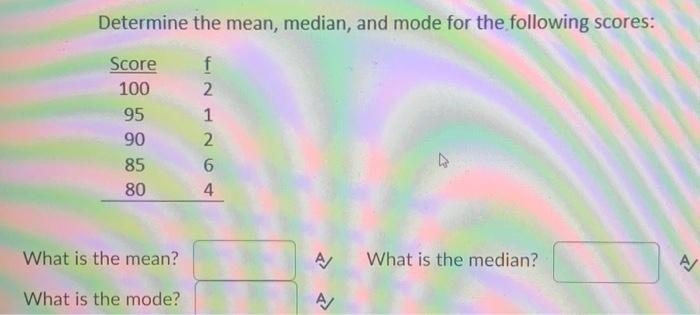 Solved Determine the mean, median, and mode for the | Chegg.com