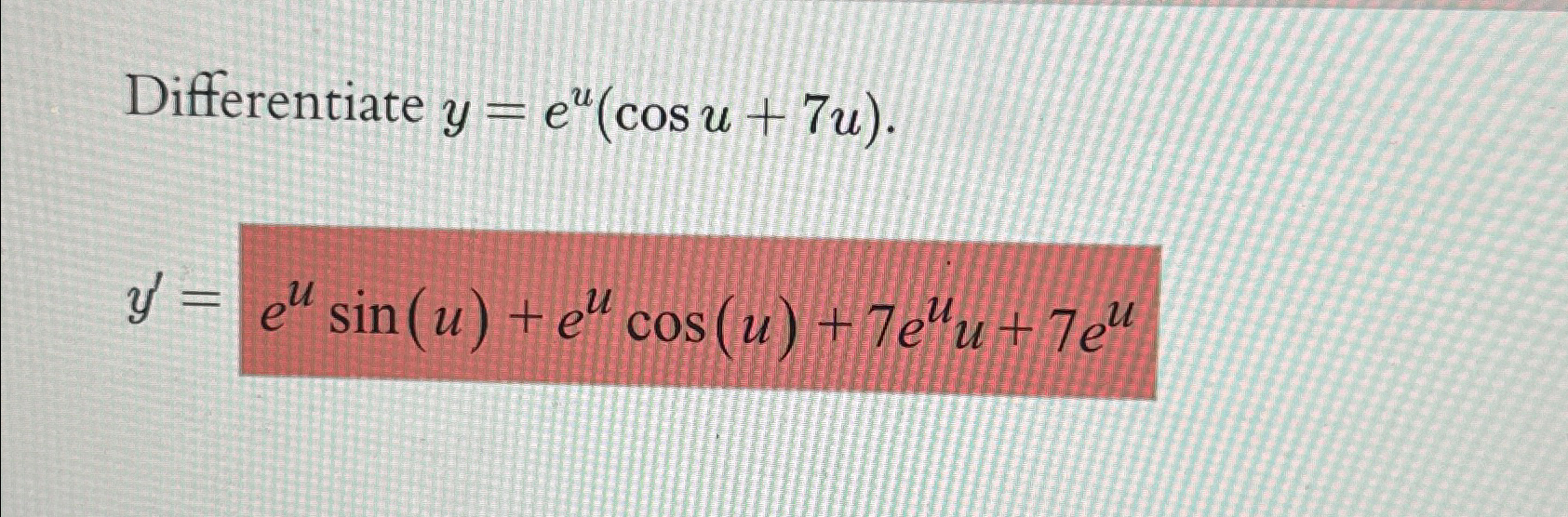 Solved Differentiate | Chegg.com