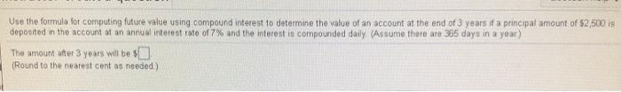 Solved Use The Formula For Computing Future Value Using 2053