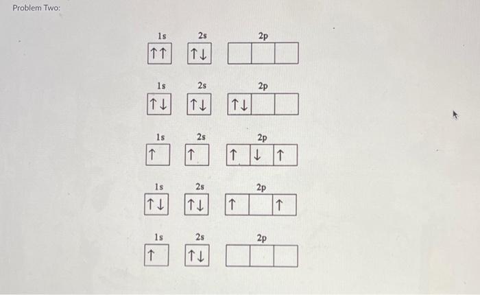 Eakh of the imuges below contains five electron | Chegg.com