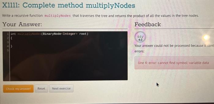Solved Complete method multiplyNodes Vrite a recursive | Chegg.com Solved Complete method multiplyNodes Vrite a recursive | Chegg.com