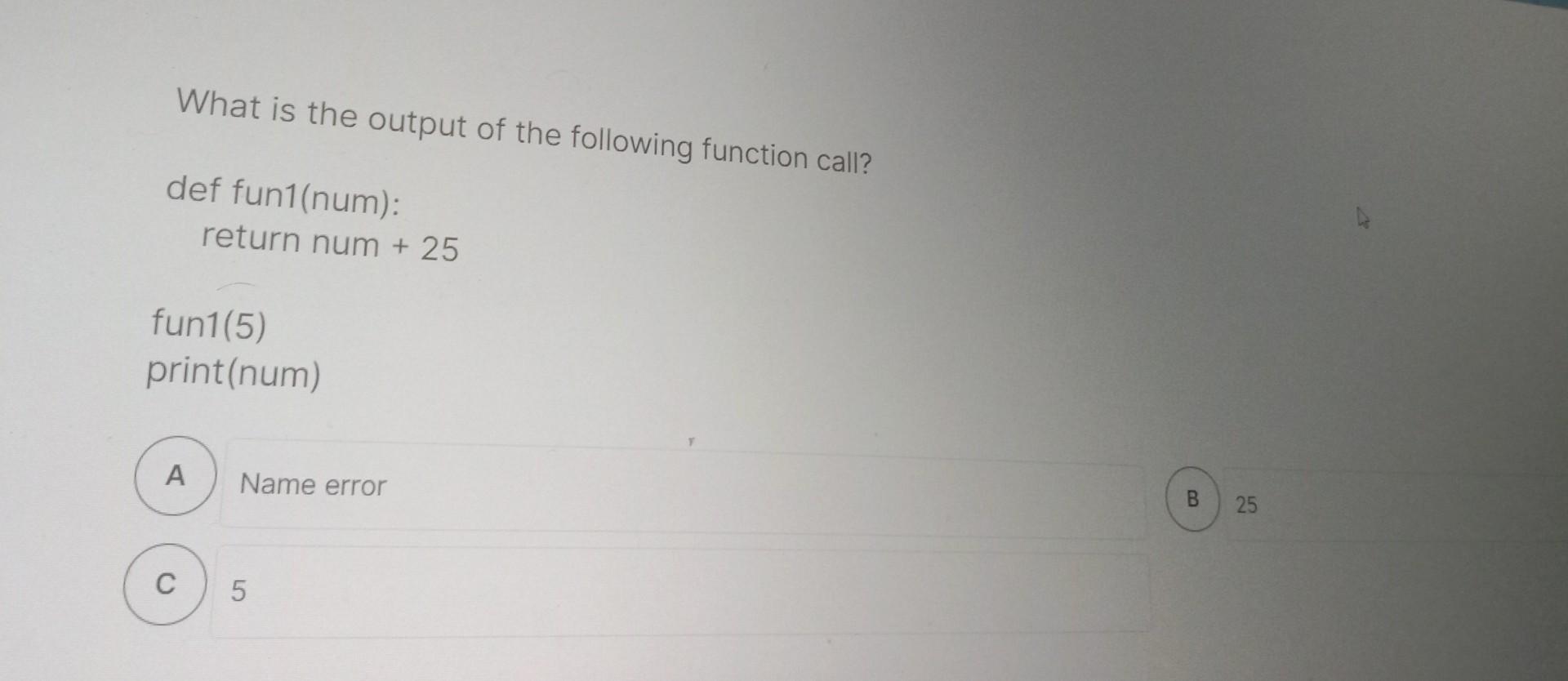 Solved What is the output of the following function call? | Chegg.com
