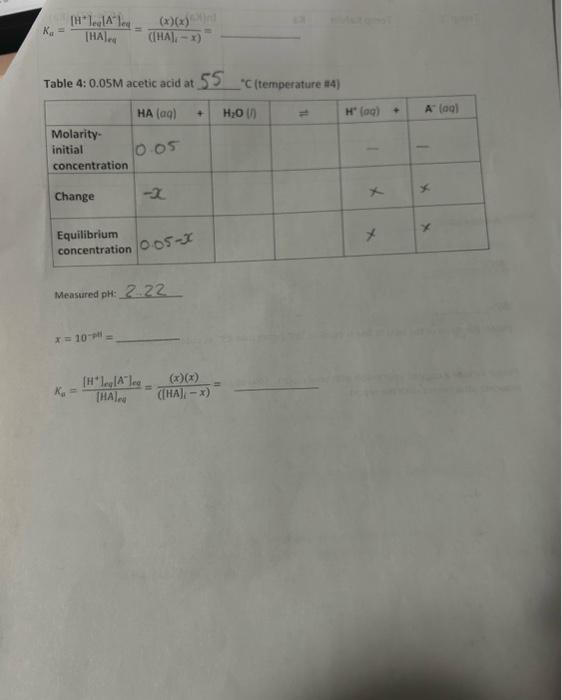 Solved Experiment 11 - Thermodynamics of Acetic Acid In this | Chegg.com