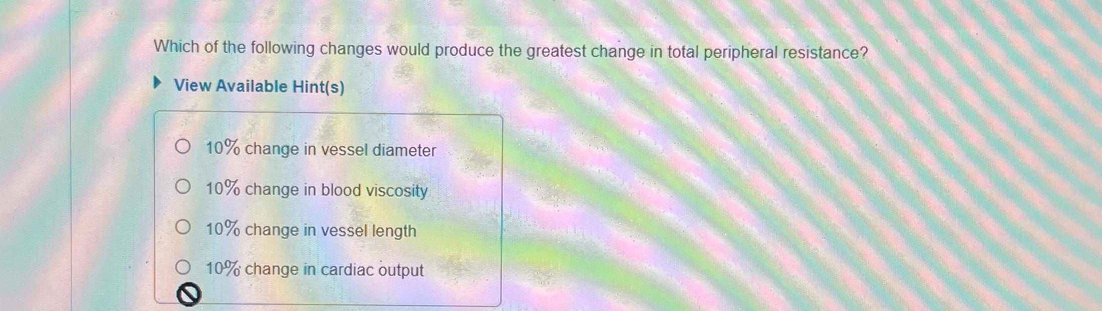 Solved Which of the following changes would produce the | Chegg.com
