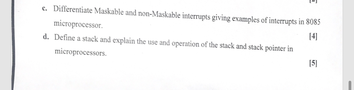 Solved c. ﻿Differentiate Maskable and non-Maskable | Chegg.com