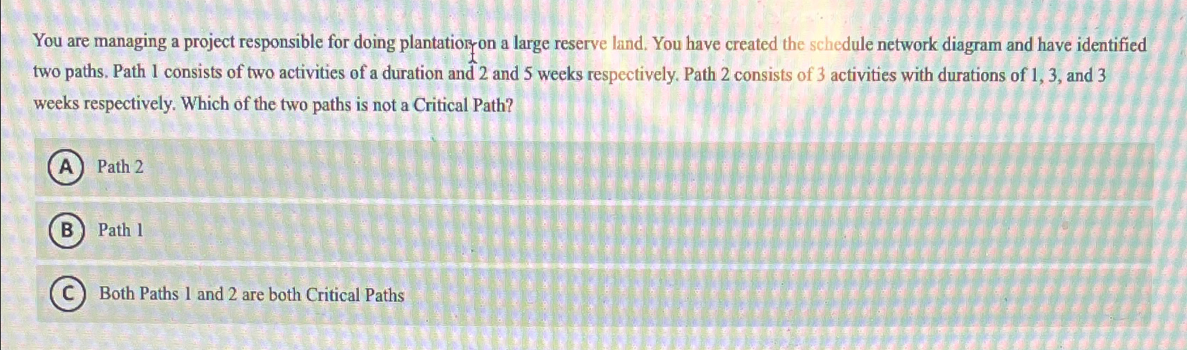Solved You are managing a project responsible for doing | Chegg.com