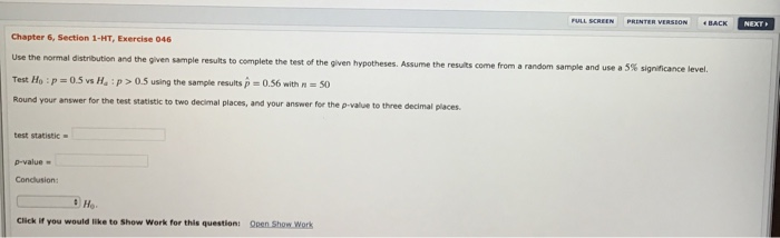 Solved FULL SCREEN PRINTER VERSION BACK NEXT Chapter 6, | Chegg.com