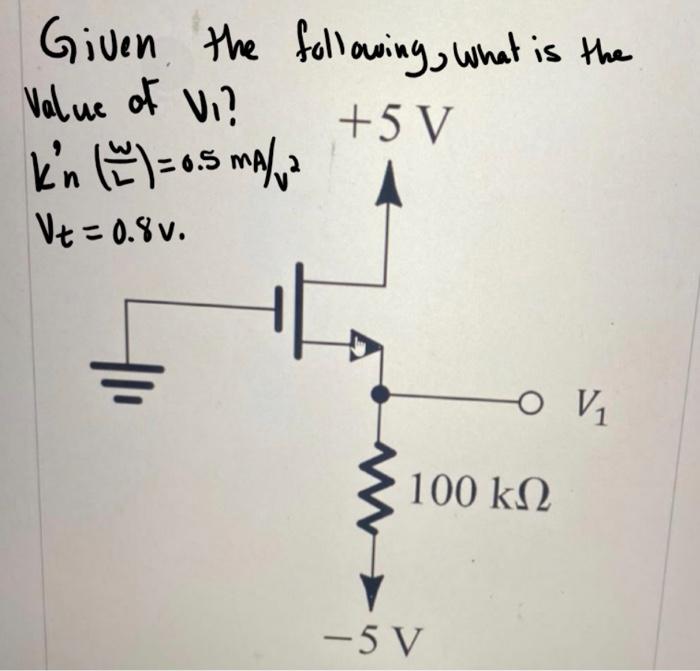 Solved Given the following, what is the Value of V1 ? | Chegg.com