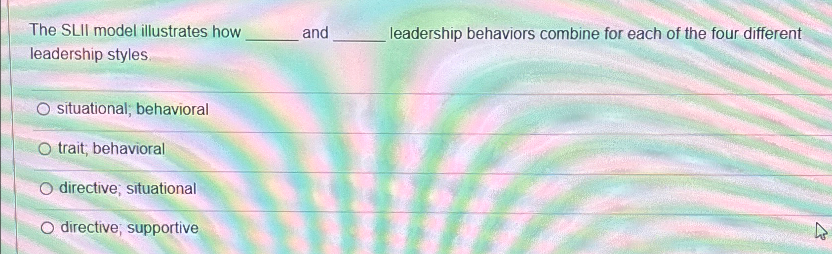 Solved The SLII model illustrates how and leadership | Chegg.com