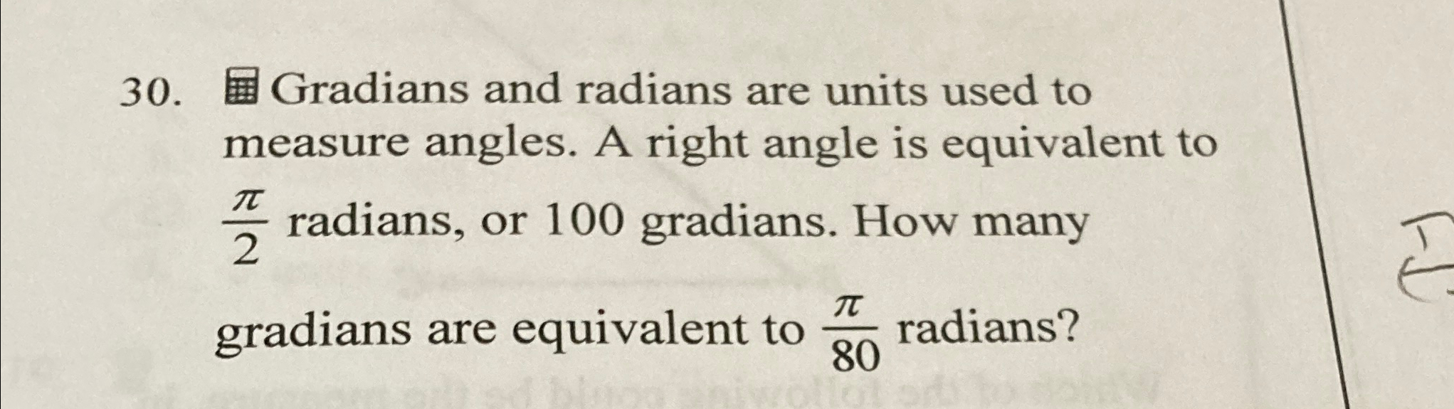 Solved 目 ﻿Gradians and radians are units used to measure | Chegg.com