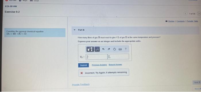 Solved Conside the oeneral chenical equation 2 A+4 B→3C+D | Chegg.com