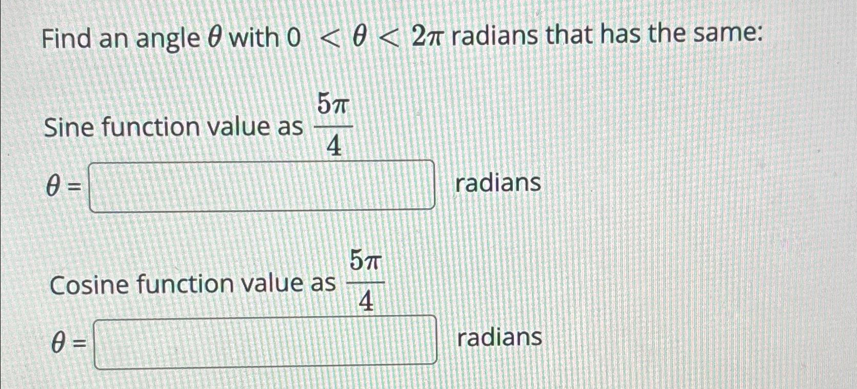 Solved Find an angle \\\\theta with 0